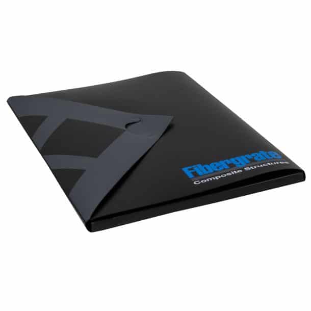 Poly Custom Die-cut Folder Screen Printed Fibergrate | NAPCO USA